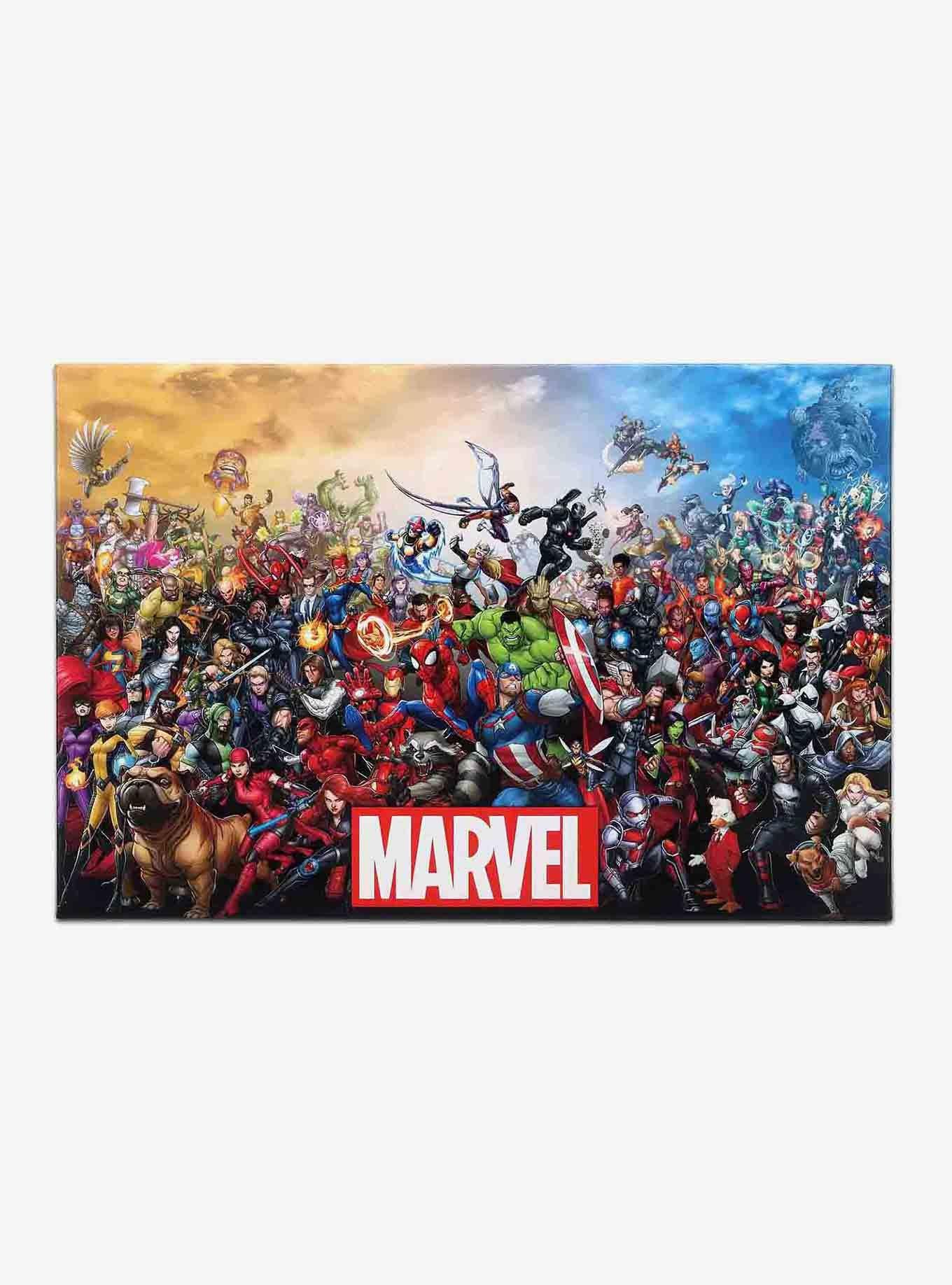Marvel Character Collage Canvas Wall Decor | BoxLunch