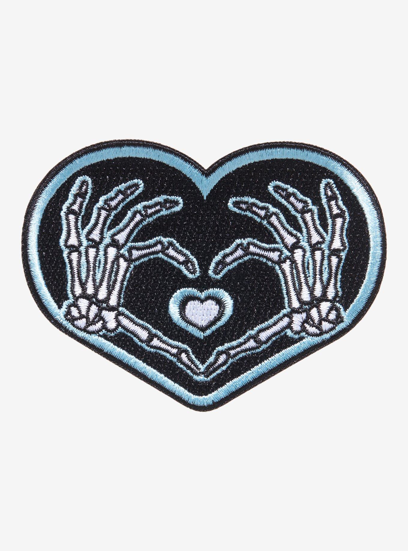 X-Ray Heart Hands Patch | Hot Topic