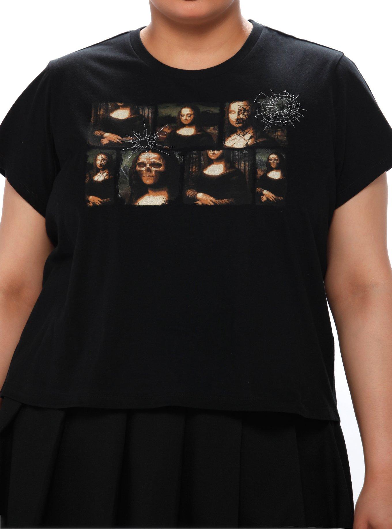 Social Collision Zombie Mona Lisa Girls Crop T Shirt Plus Size Hot Topic