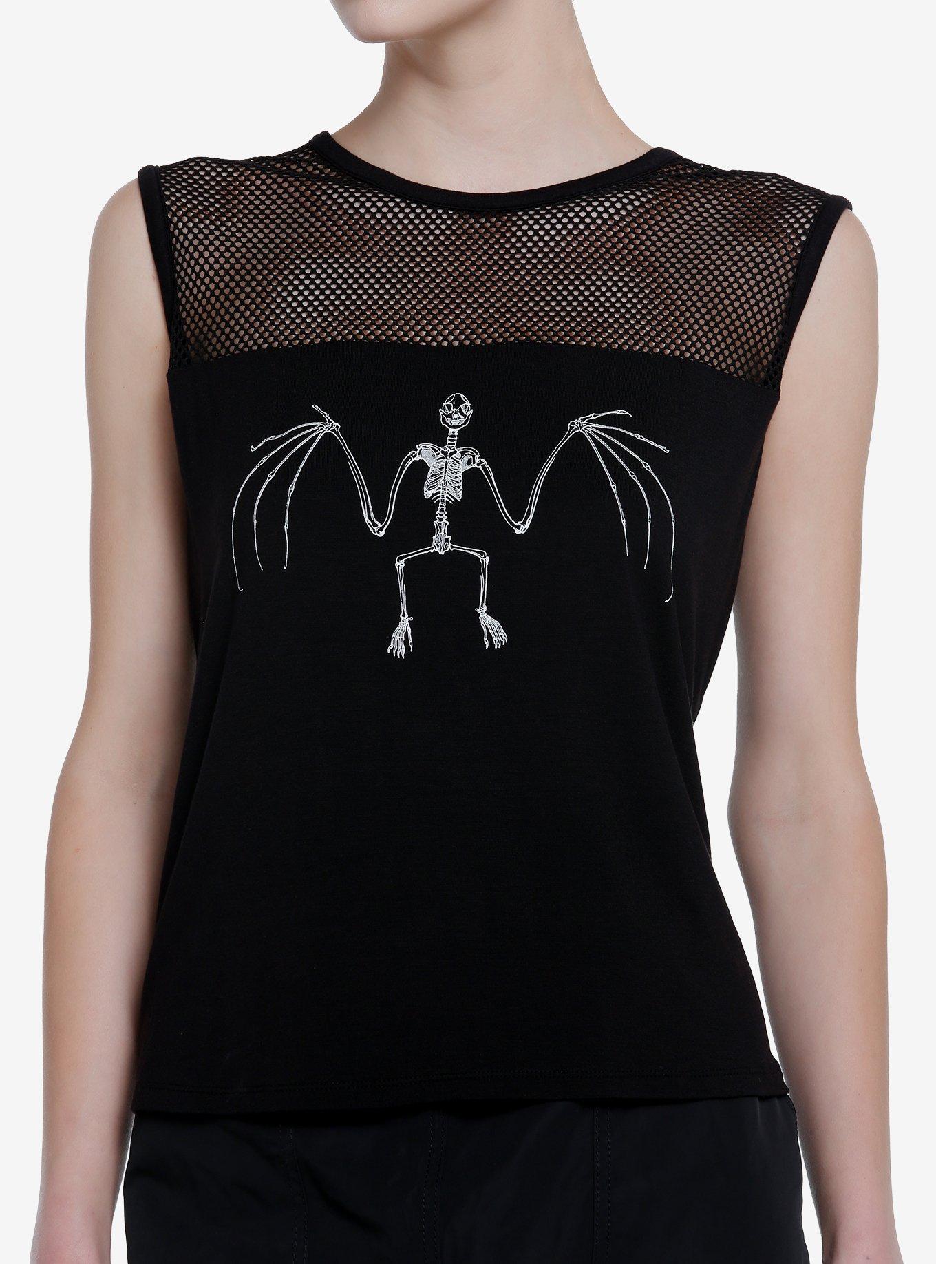 Social Collision Bat Skeleton Mesh Girls Tank Top Hot Topic