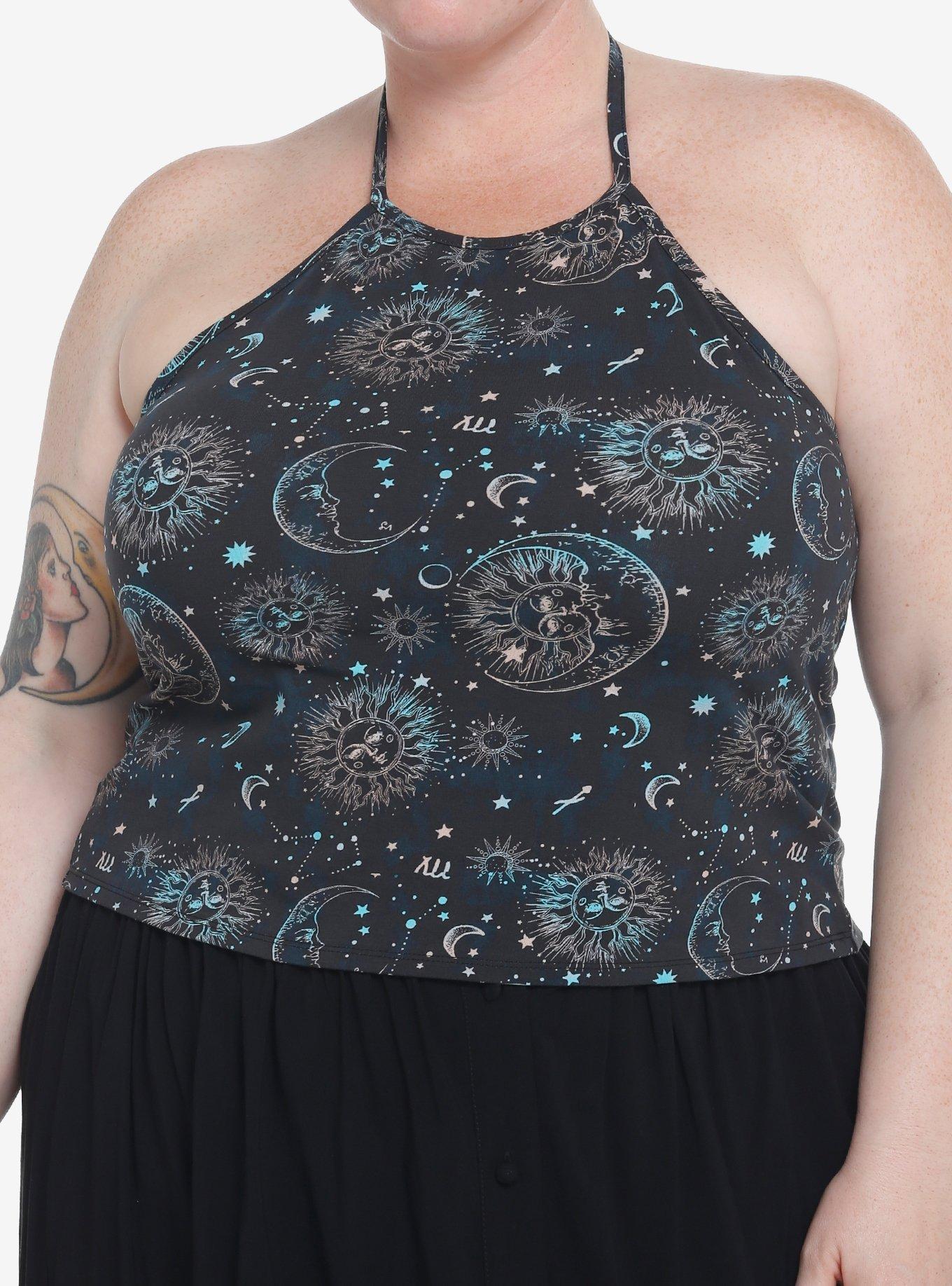 Cosmic Aura Celestial Girls Crop Tank Top Plus Size Hot Topic