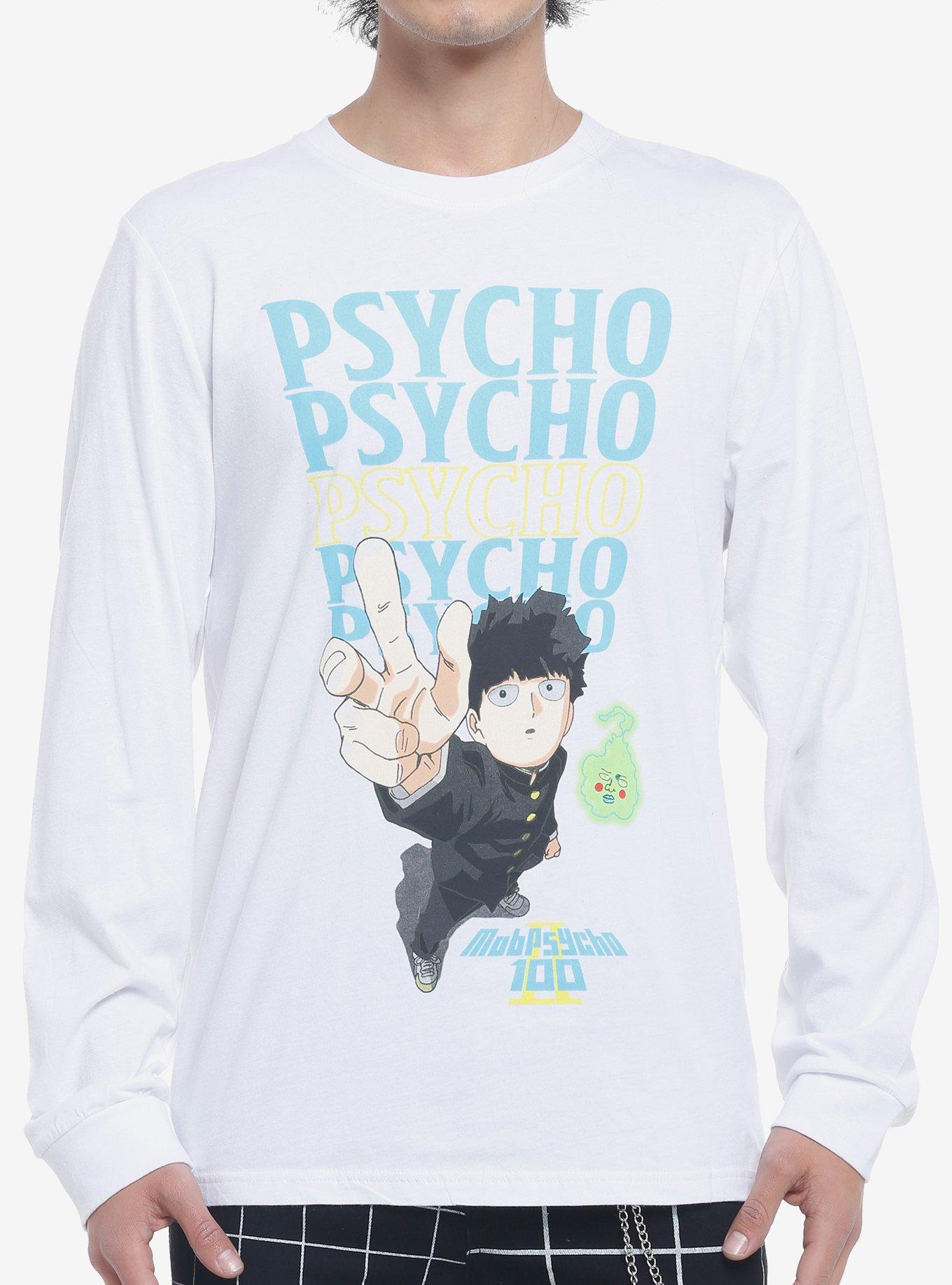 Mob Psycho Blue Font Long-Sleeve T-Shirt | Hot Topic