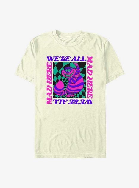 Disney Alice In Wonderland All Mad Trippy Cheshire T-Shirt - BEIGETAN ...