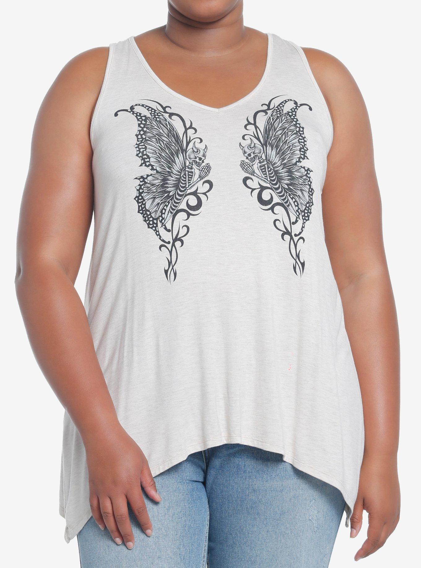 Thorn & Fable Skeleton Fairy Shark Bite Girls Tank Top Plus Size | Hot ...