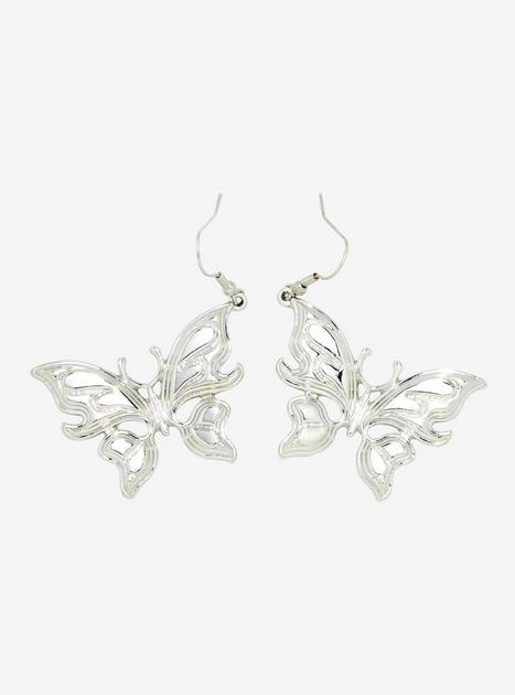 Ornate Edgy Butterfly Earrings | Hot Topic