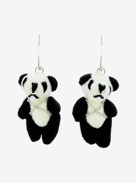 Chain Panda Figural Drop Earring | Hot Topic