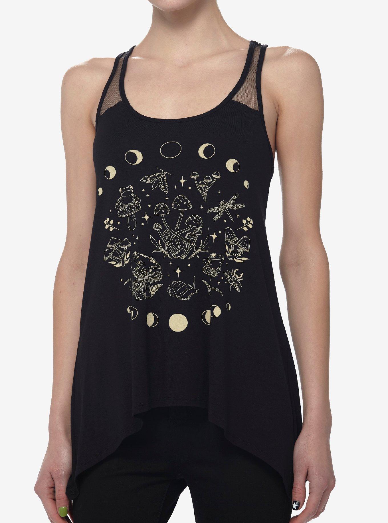Mushroom Moon Phase Shark Bite Girls Tank Top | Hot Topic