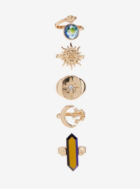 Gold Celestial Statement Ring Set | Hot Topic