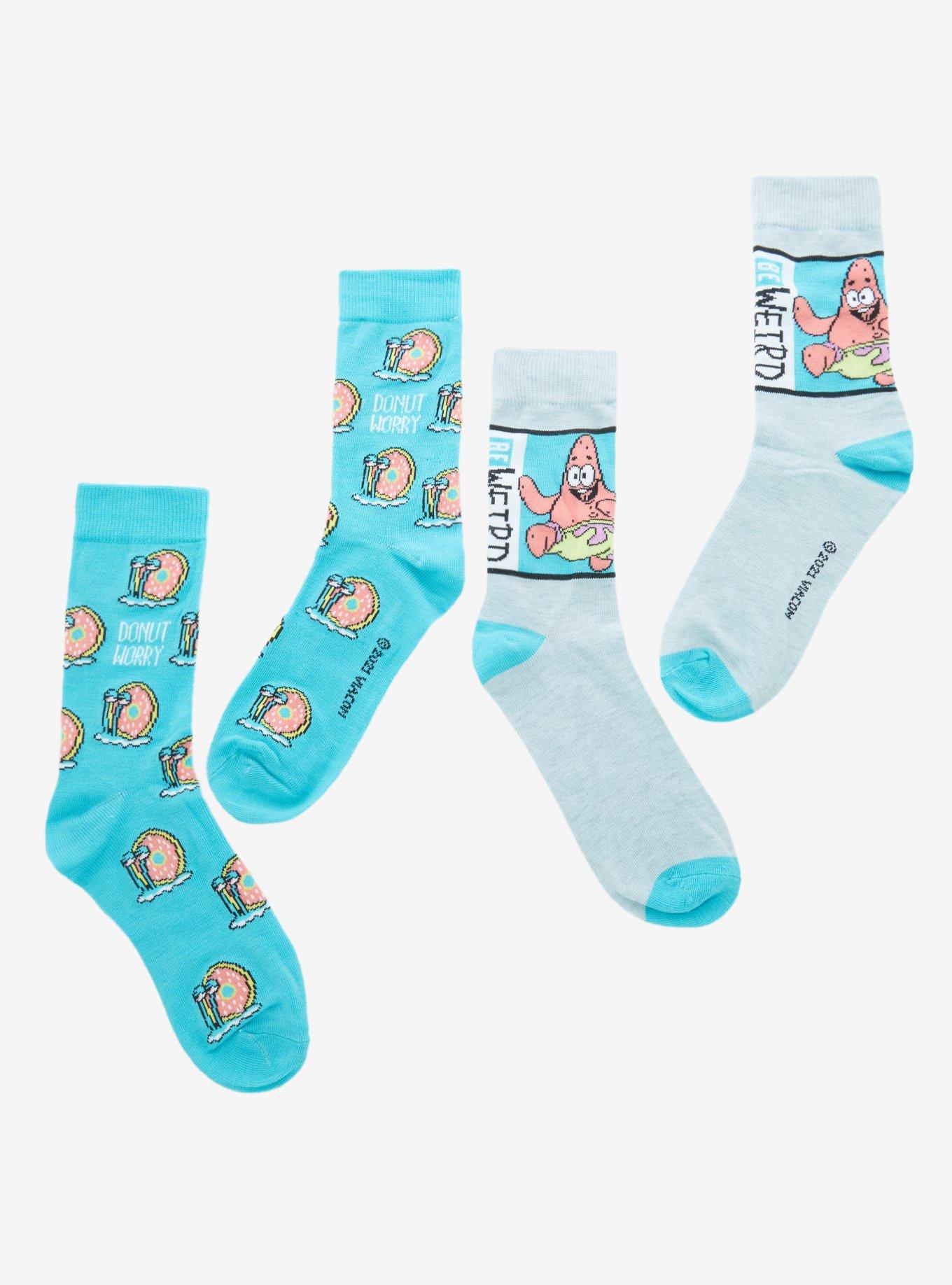 Spongebob Squarepants Be Weird Crew Socks 2 Pair Hot Topic