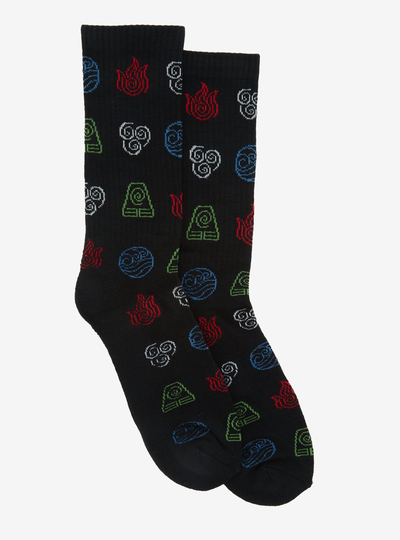 Avatar The Last Airbender Elements Crew Socks Hot Topic