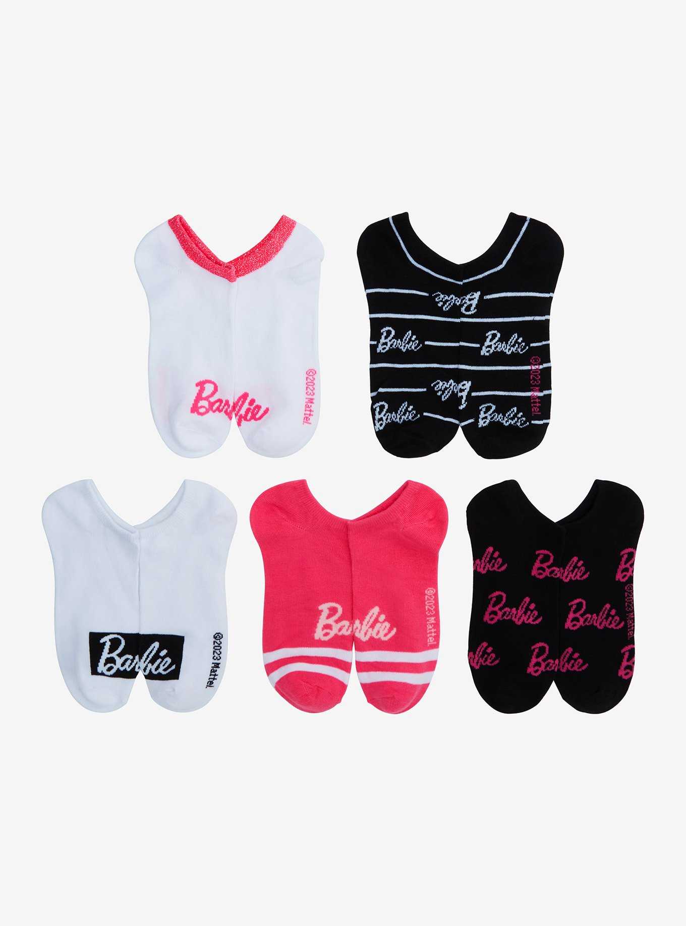 Barbie Logo No-Show Socks 5 Pair | Hot Topic