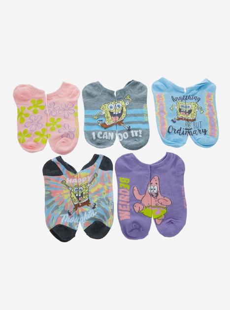 SpongeBob SquarePants Affirmation No-Show Socks 5 Pair | Hot Topic