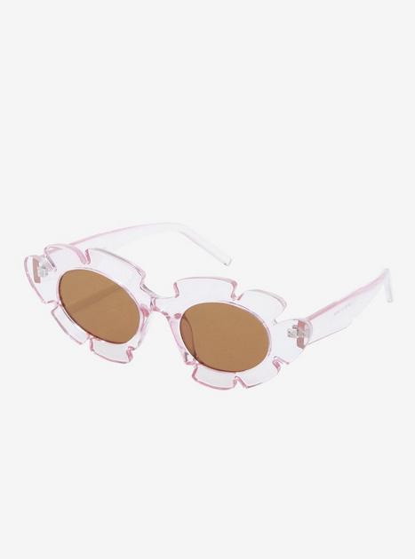 Pink Wavy Edge Sunglasses Hot Topic