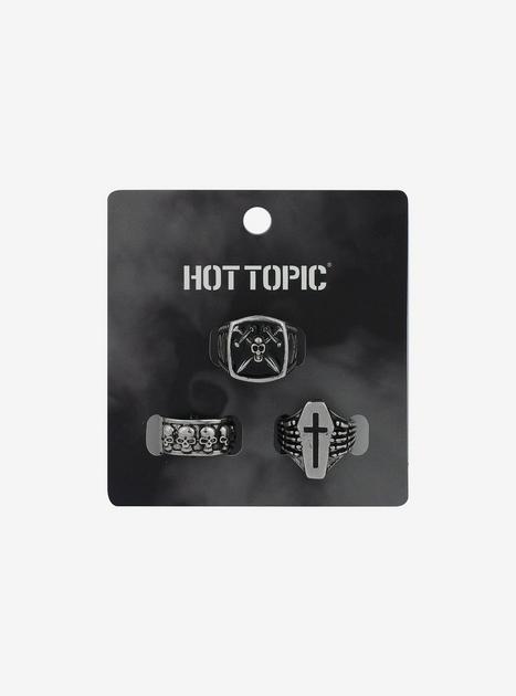 Coffin Skull Guys Ring Set | Hot Topic