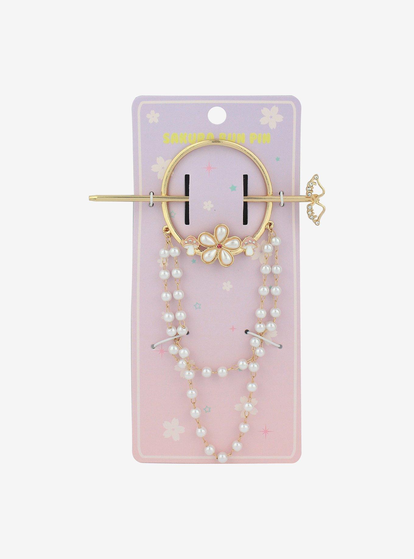 Sakura Chain Pearl Bun Pin | Hot Topic