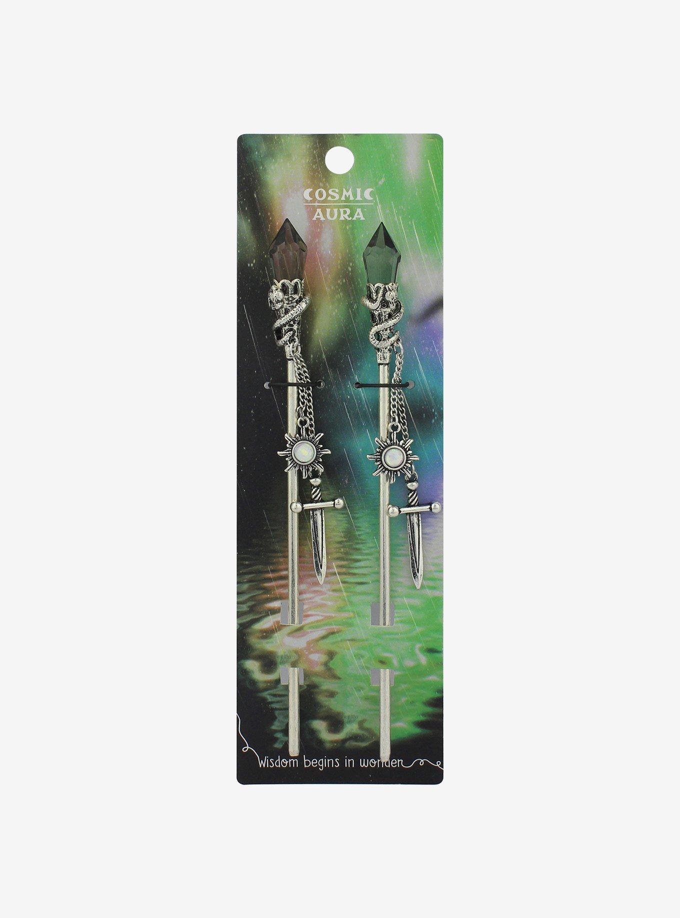 Crystal Wand Sword Hair Stick Set | Hot Topic