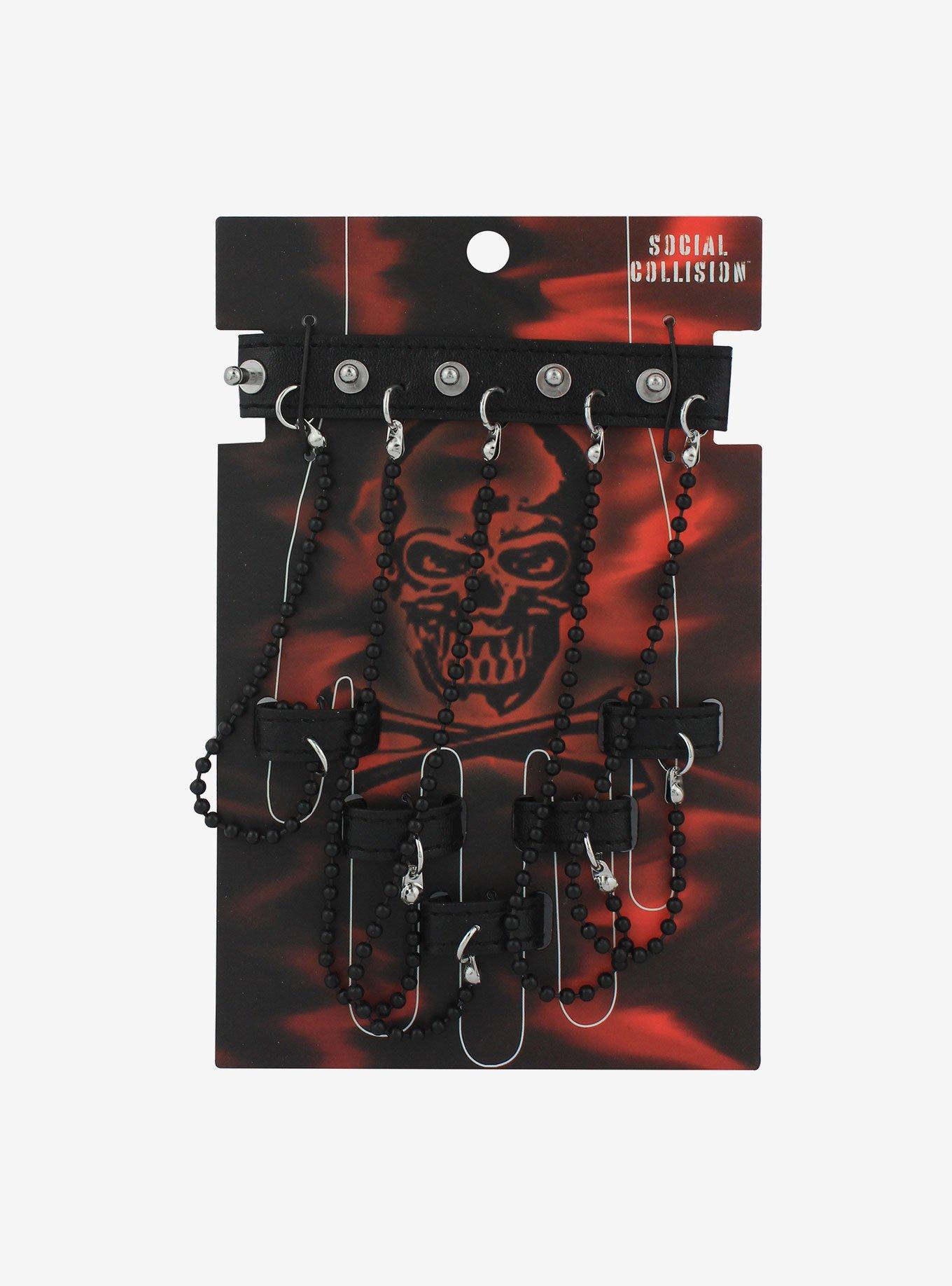 Social Collision Cuff Bead Hand Ring Bracelet | Hot Topic