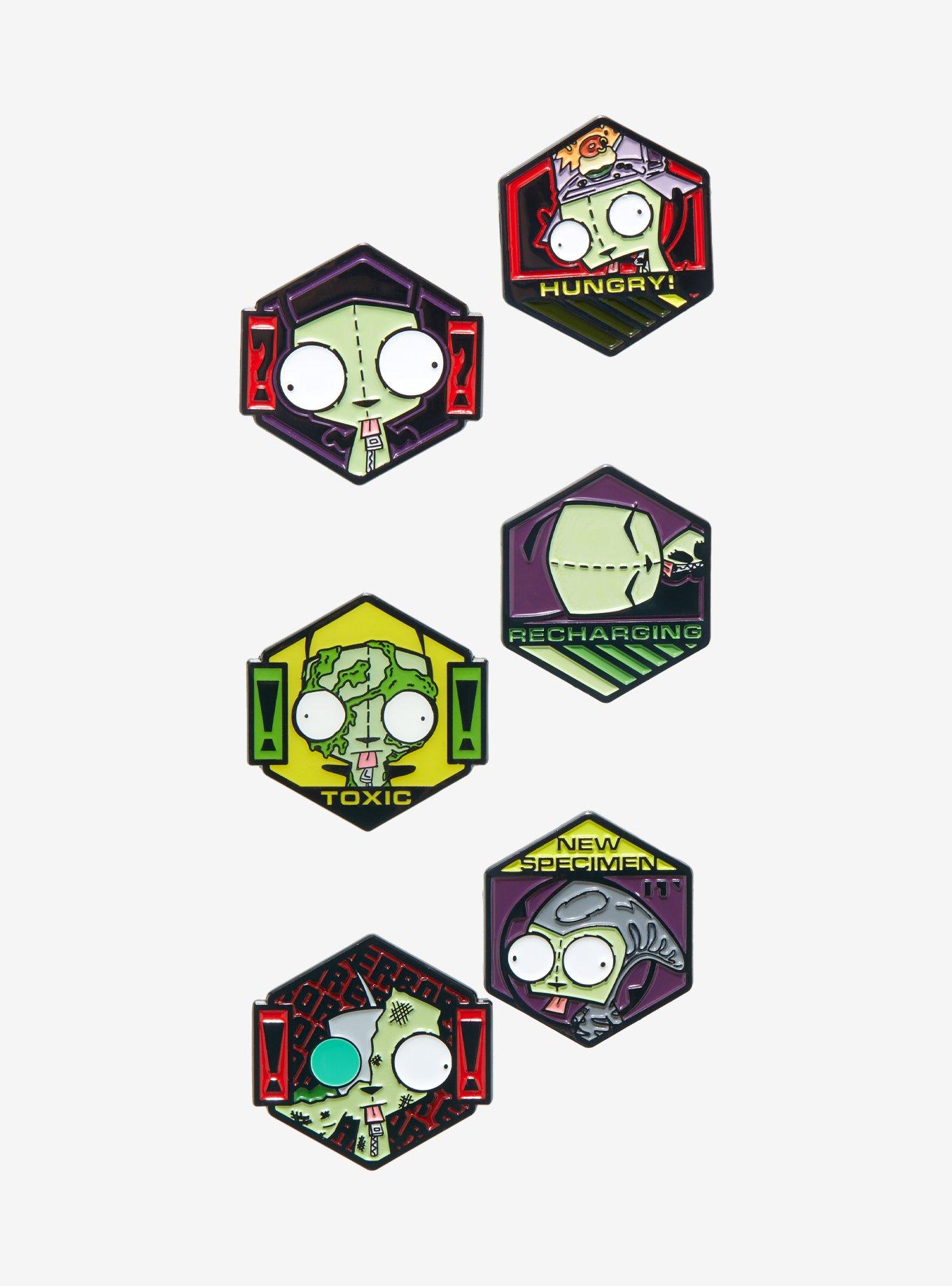 Invader Zim Gir Faces Blind Box Enamel Pin Hot Topic