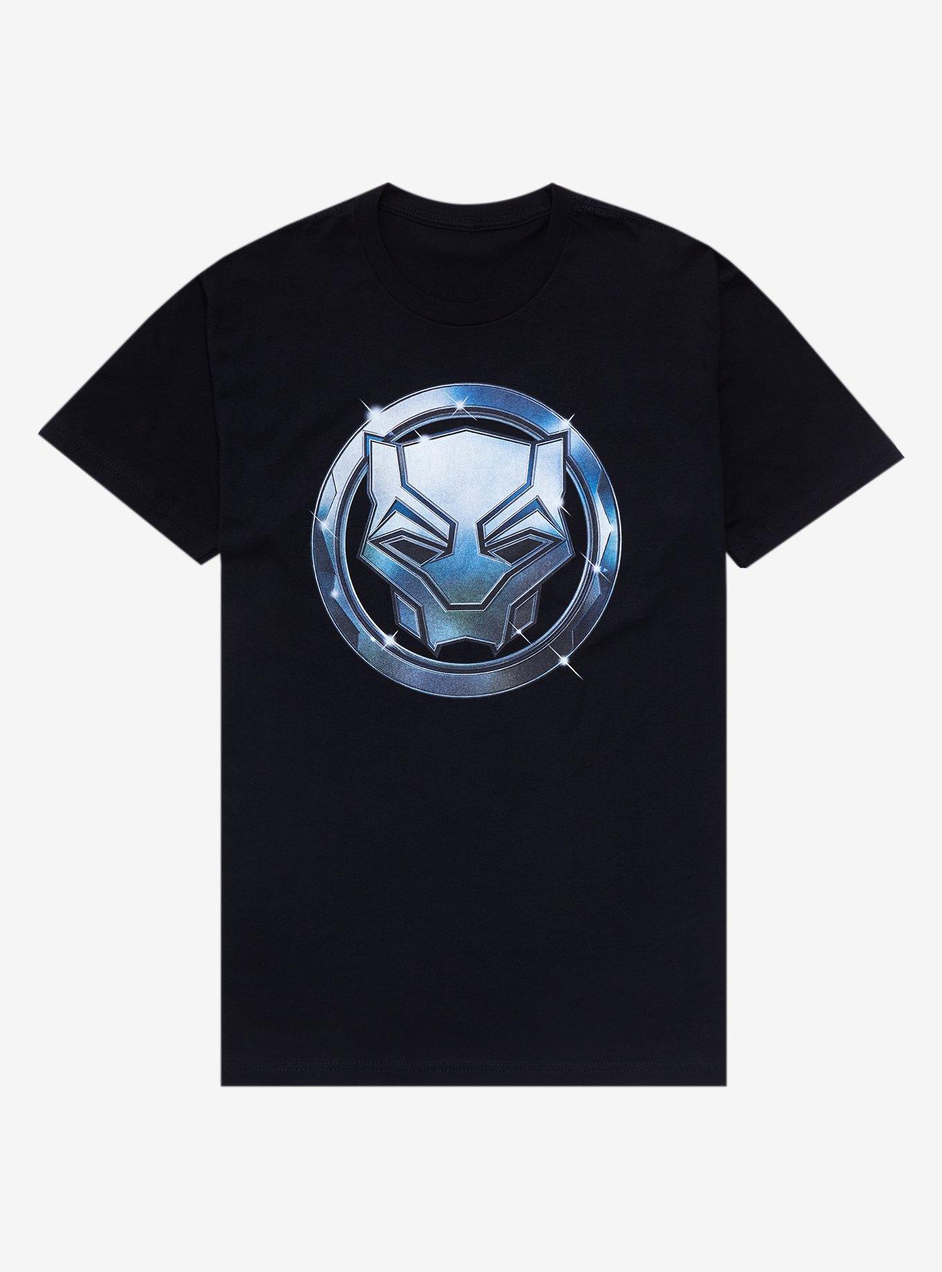 Marvel Black Panther Chrome Mask Logo T-Shirt - BoxLunch Exclusive ...
