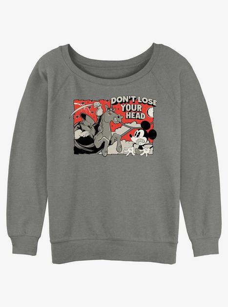 Disney Mickey Mouse Headless Horseman Girls Slouchy Sweatshirt - GREY ...