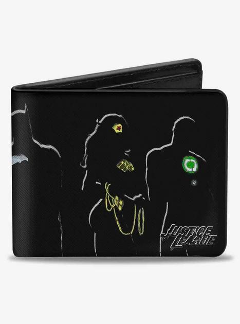 DC Comics Justice League 5 Superhero Group Pose Bifold Wallet | Hot Topic