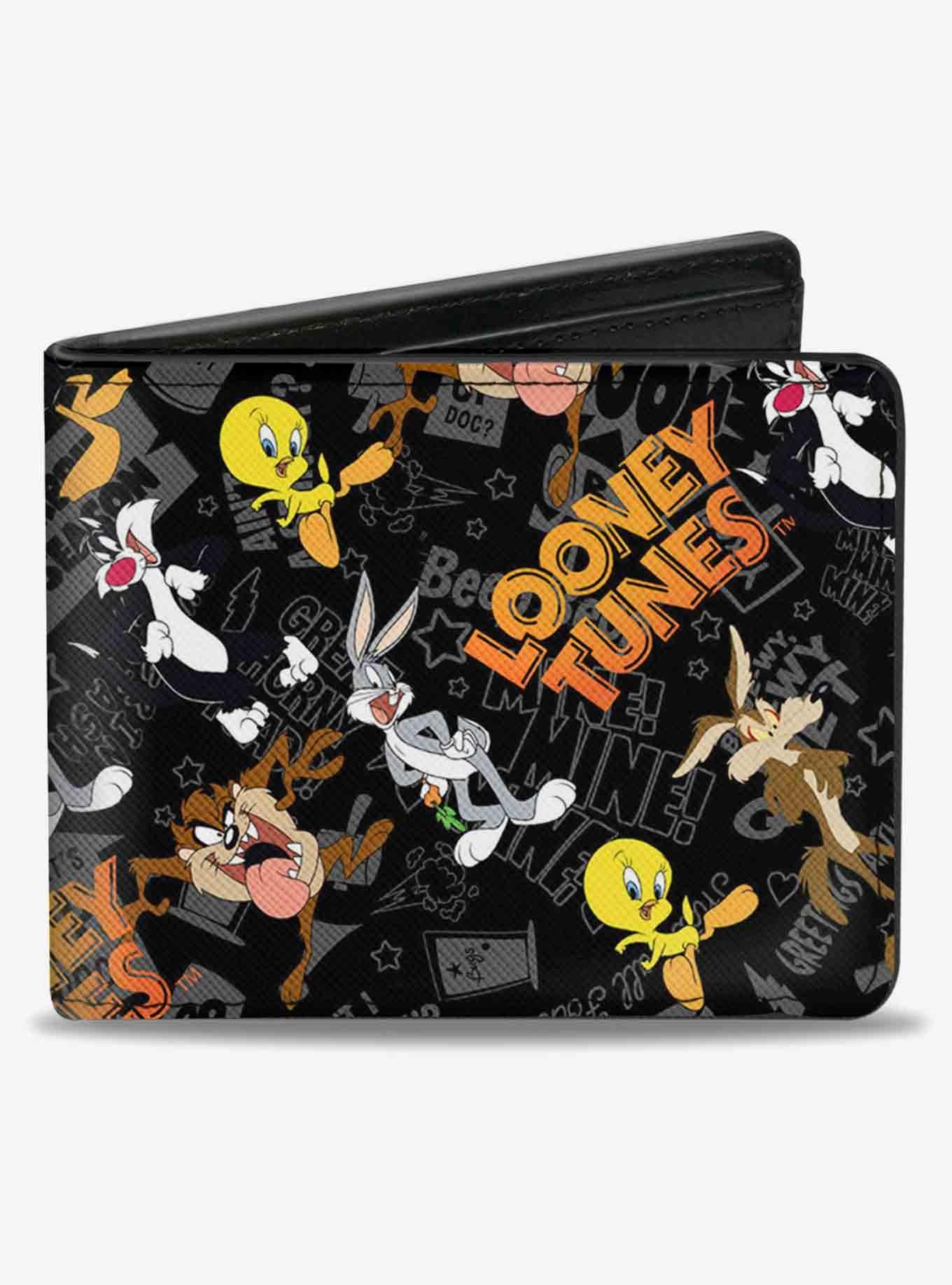 Hot Topic Looney Tunes 6 Character Poses ScatteBifold Wallet | Mall of ...