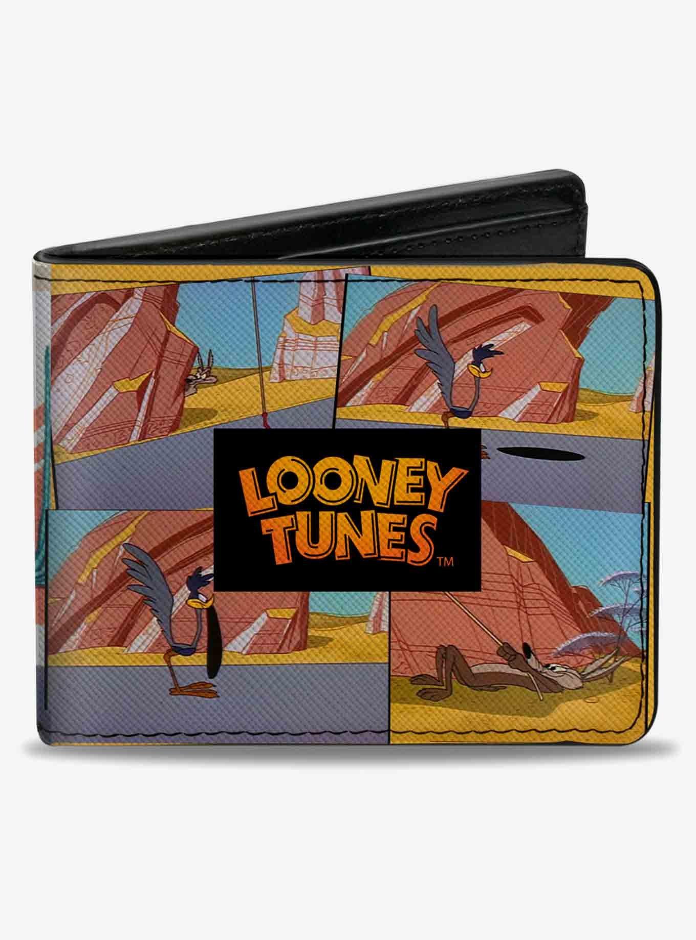 Looney Tunes Wile E Coyote and Road Runner Scene Blocks Bifold Wallet ...