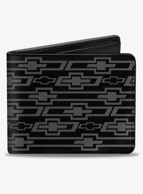 Retro Chevy Bowtie Diagonal Monogram Bifold Wallet | Hot Topic