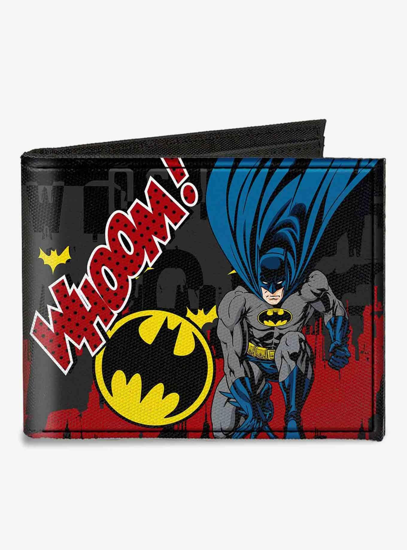 DC Comics Batman Action Poses Whoom Canvas Bifold Wallet | BoxLunch