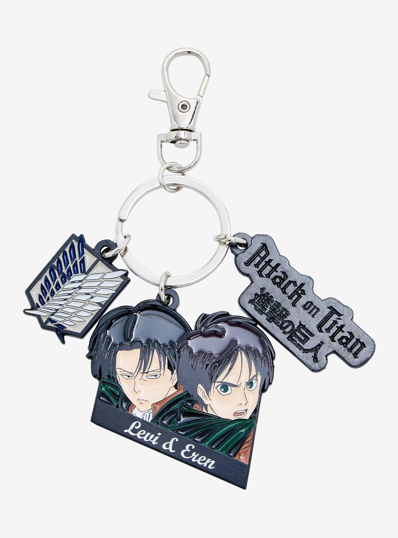 Attack on Titan Levi & Eren Multi-Charm Keychain - BoxLunch Exclusive ...
