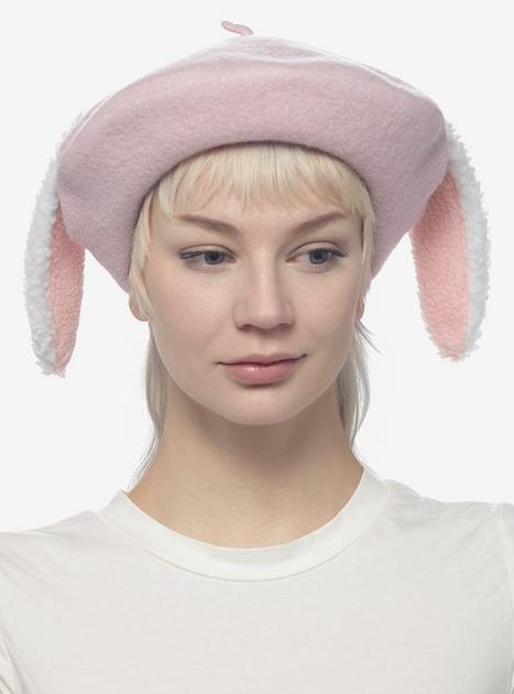 Fuzzy Bunny 3D Ears Beret | Hot Topic