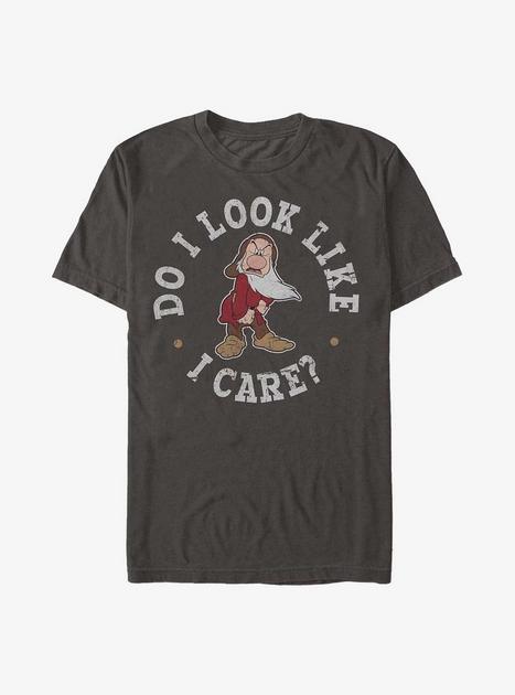 Disney Snow White and the Seven Dwarfs Grumpy Do I Care T-Shirt - GREY ...