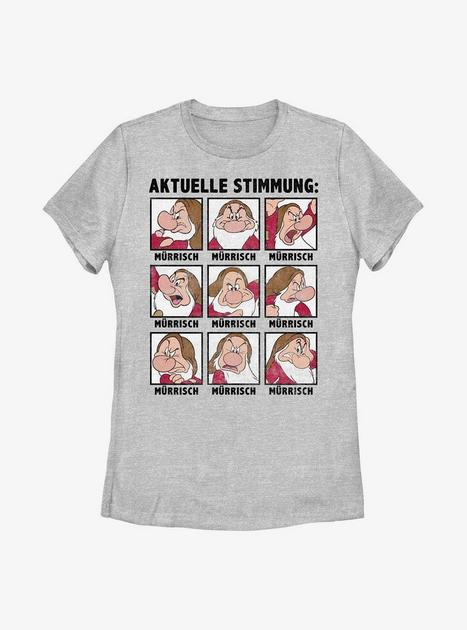 Disney Snow White and the Seven Dwarfs German Grumpy Womens T-Shirt ...