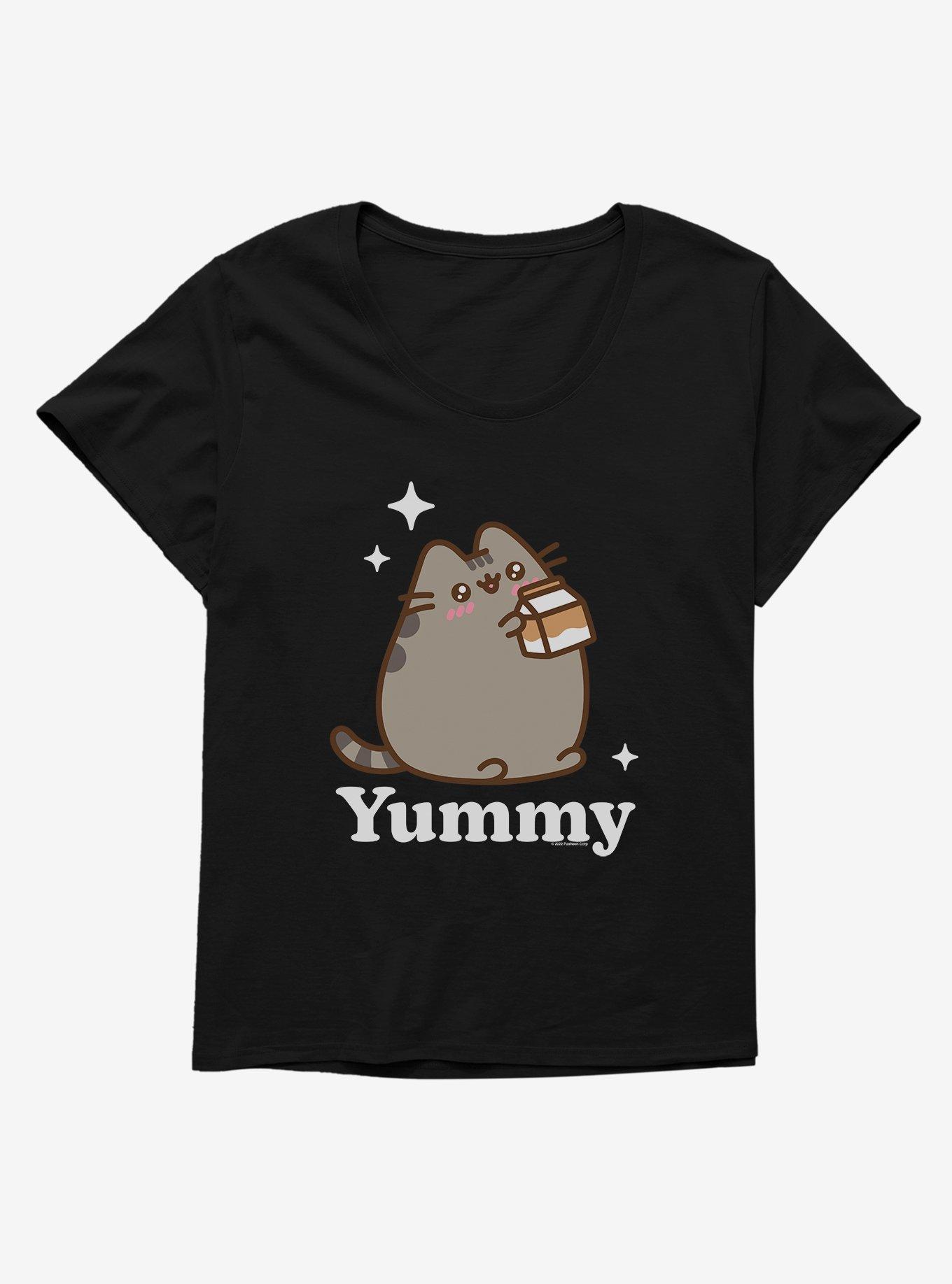 Pusheen Sips Chocolate Milk Womens T-Shirt Plus Size | BoxLunch
