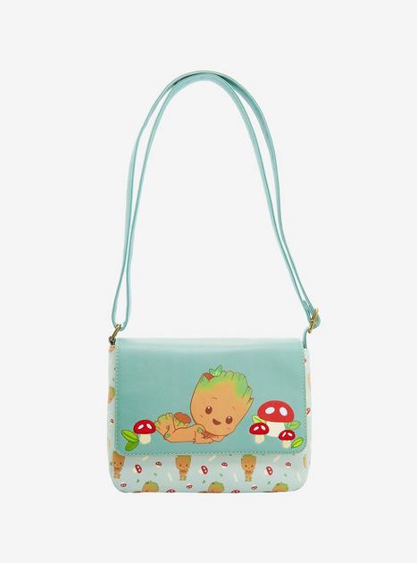 Marvel Guardians Of The Galaxy Chibi Groot & Mushrooms Crossbody Bag ...