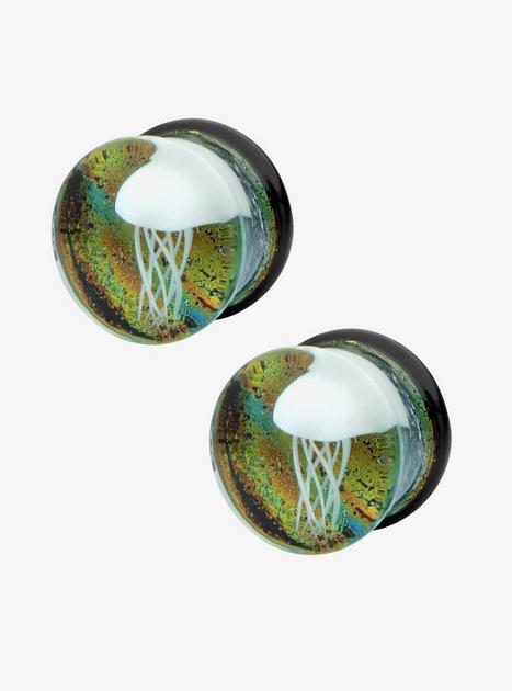 Glass Jelly Fish Plugs 2 Pack | Hot Topic