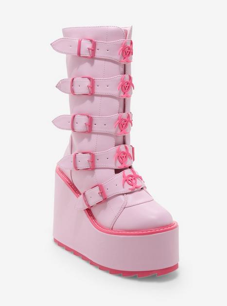 YRU Pink Dune Tocixa Platform Boots | Hot Topic