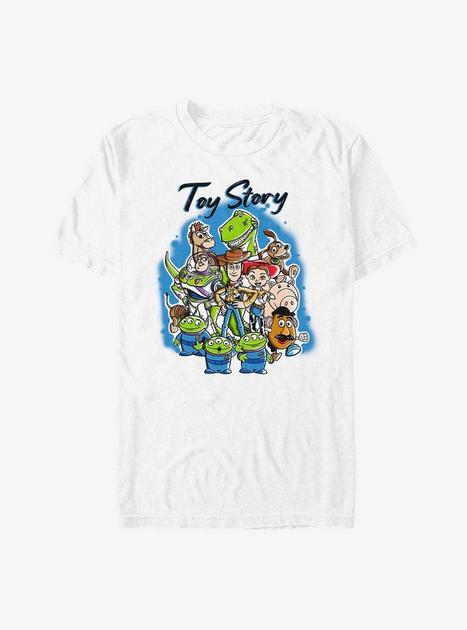 Disney Pixar Toy Story Airbrush Toys T-Shirt - WHITE | BoxLunch