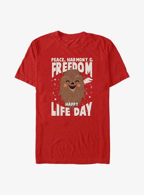 Star Wars Chewie Happy Life Day T-Shirt - RED | Hot Topic