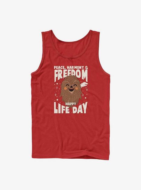Star Wars Chewie Happy Life Day Tank - RED | Hot Topic