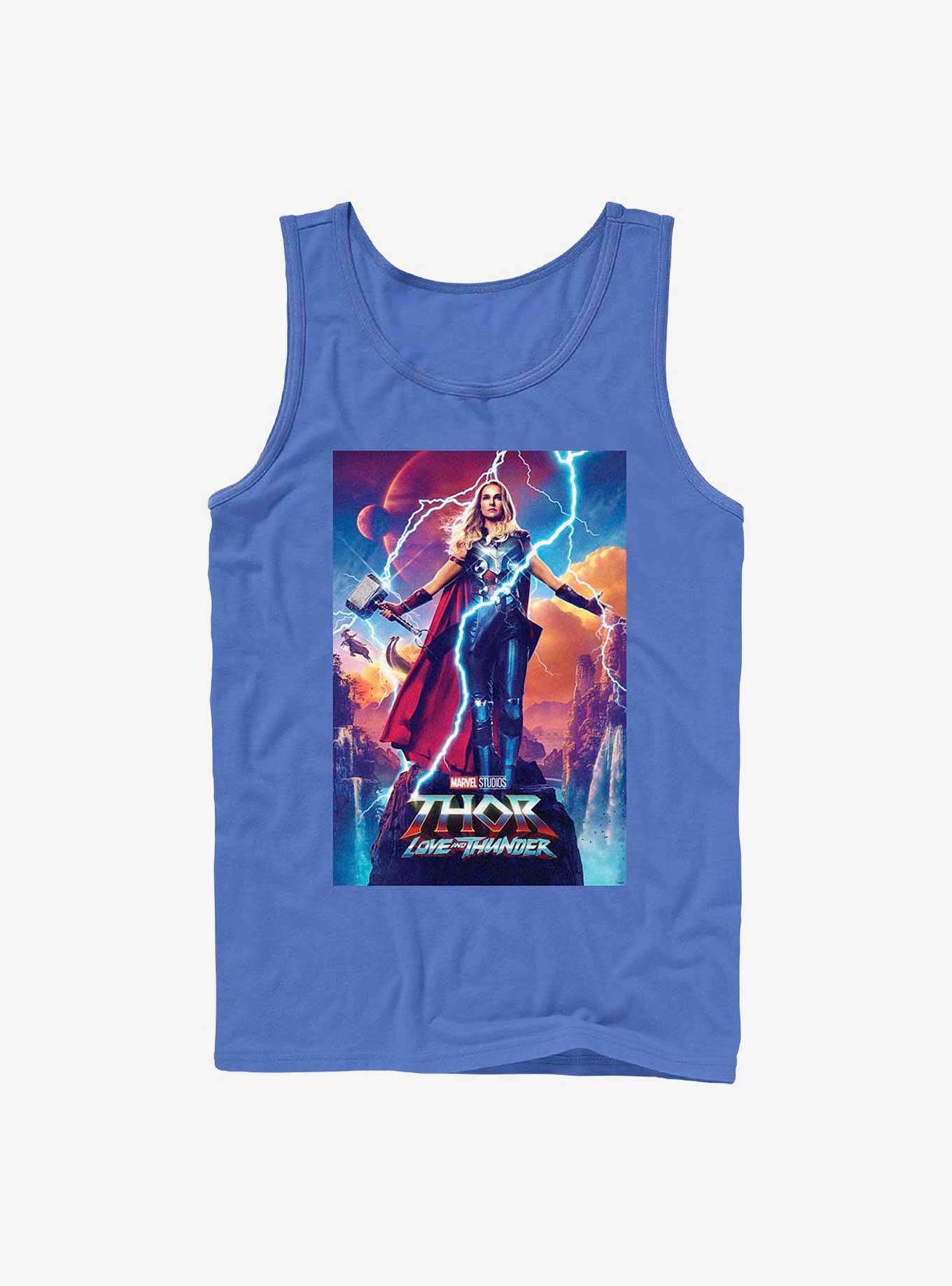 Marvel Thor: Love and Thunder Mighty Thor Movie Poster Tank - BLUE ...