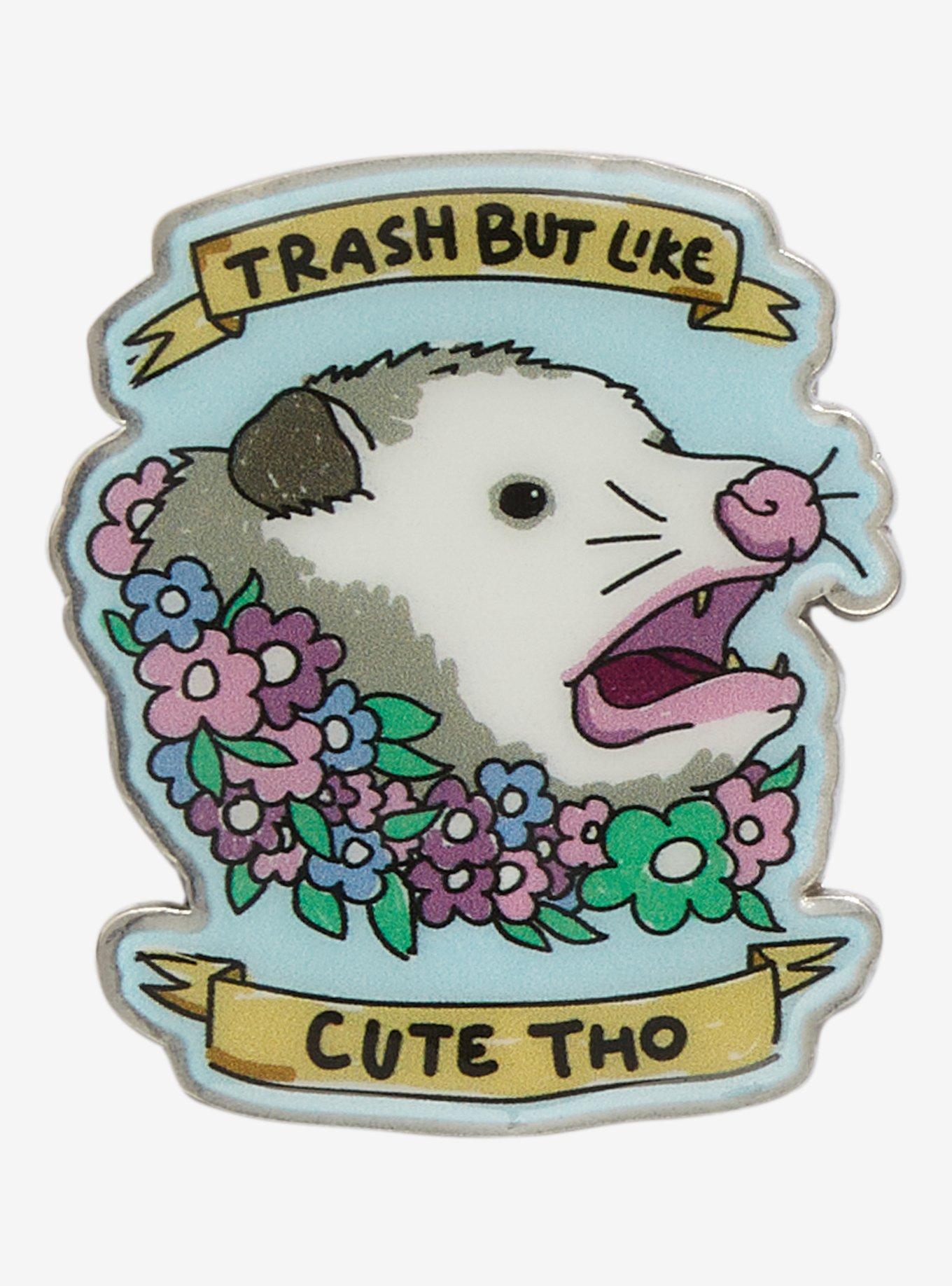 Possum Trash But Cute Enamel Pin | Hot Topic
