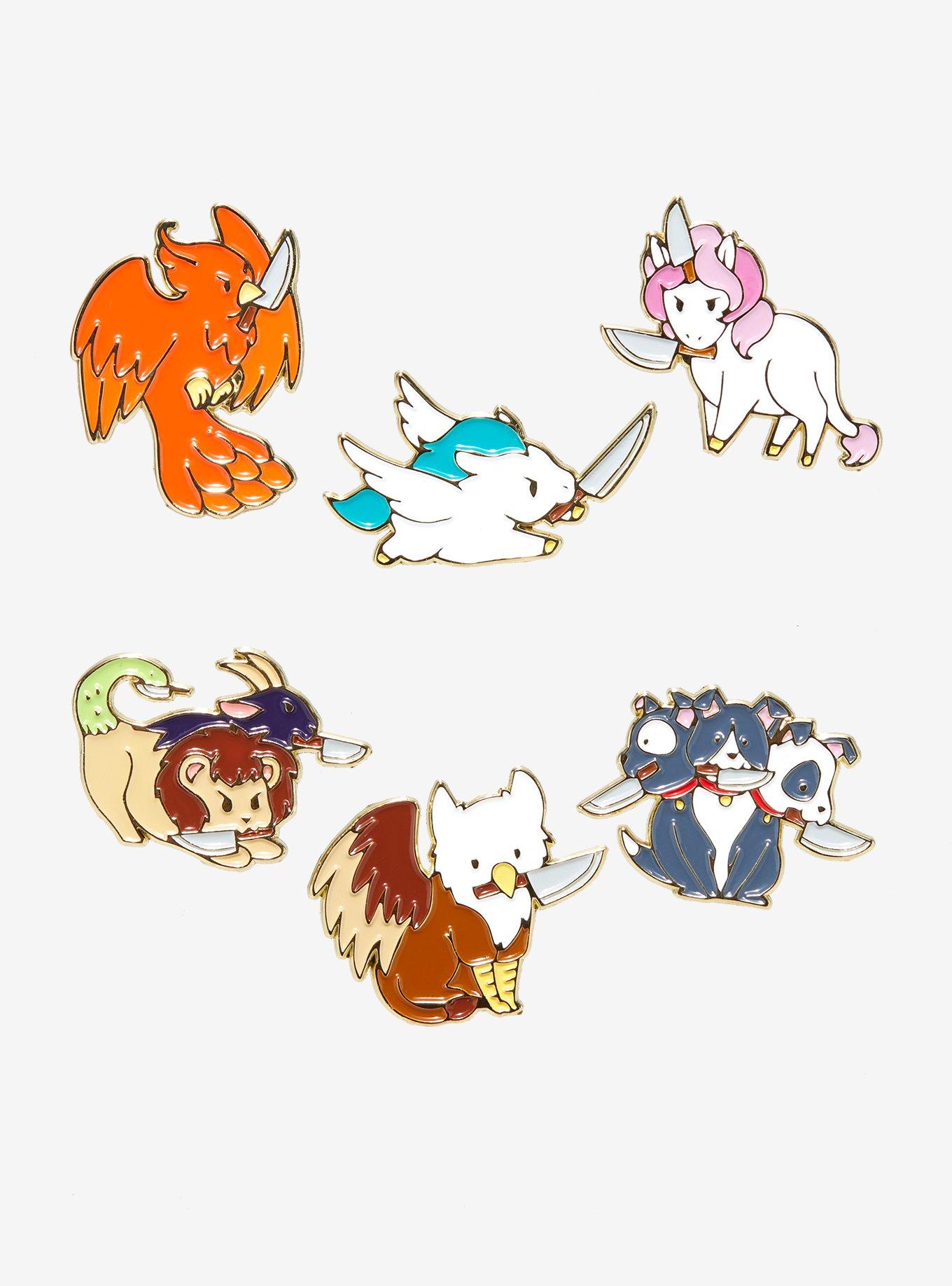 Mystical Creatures With Knives Blind Bag Enamel Pin | Hot Topic