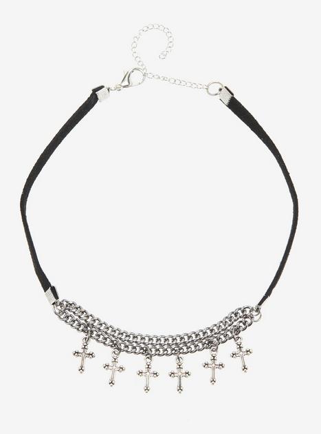 Social Collision Cross Chain Choker | Hot Topic