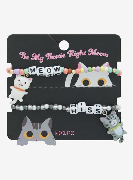 Cat Meow Hiss Best Friend Beaded Bracelet Set | Hot Topic