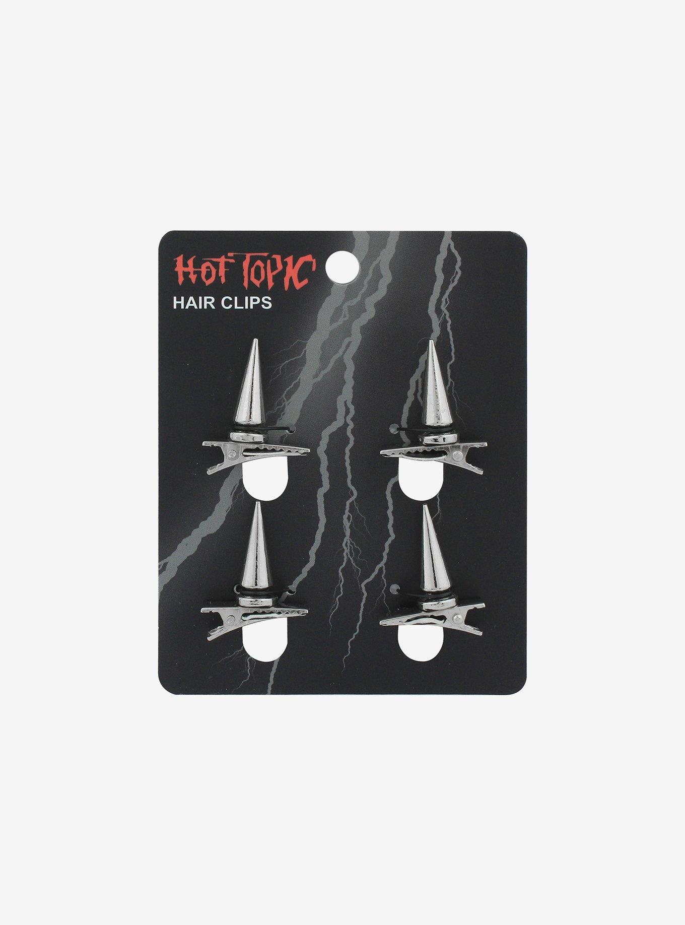Social Collision Silver Spike Horn Hair Clip Set | Hot Topic