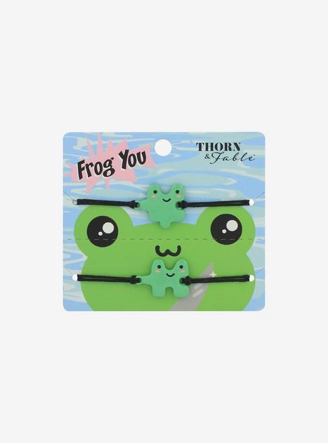 Thorn & Fable Frog Puzzle Piece Best Friend Cord Bracelet Set | Hot Topic