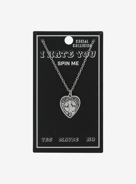 Social Collision I Hate You Spinner Necklace | Hot Topic