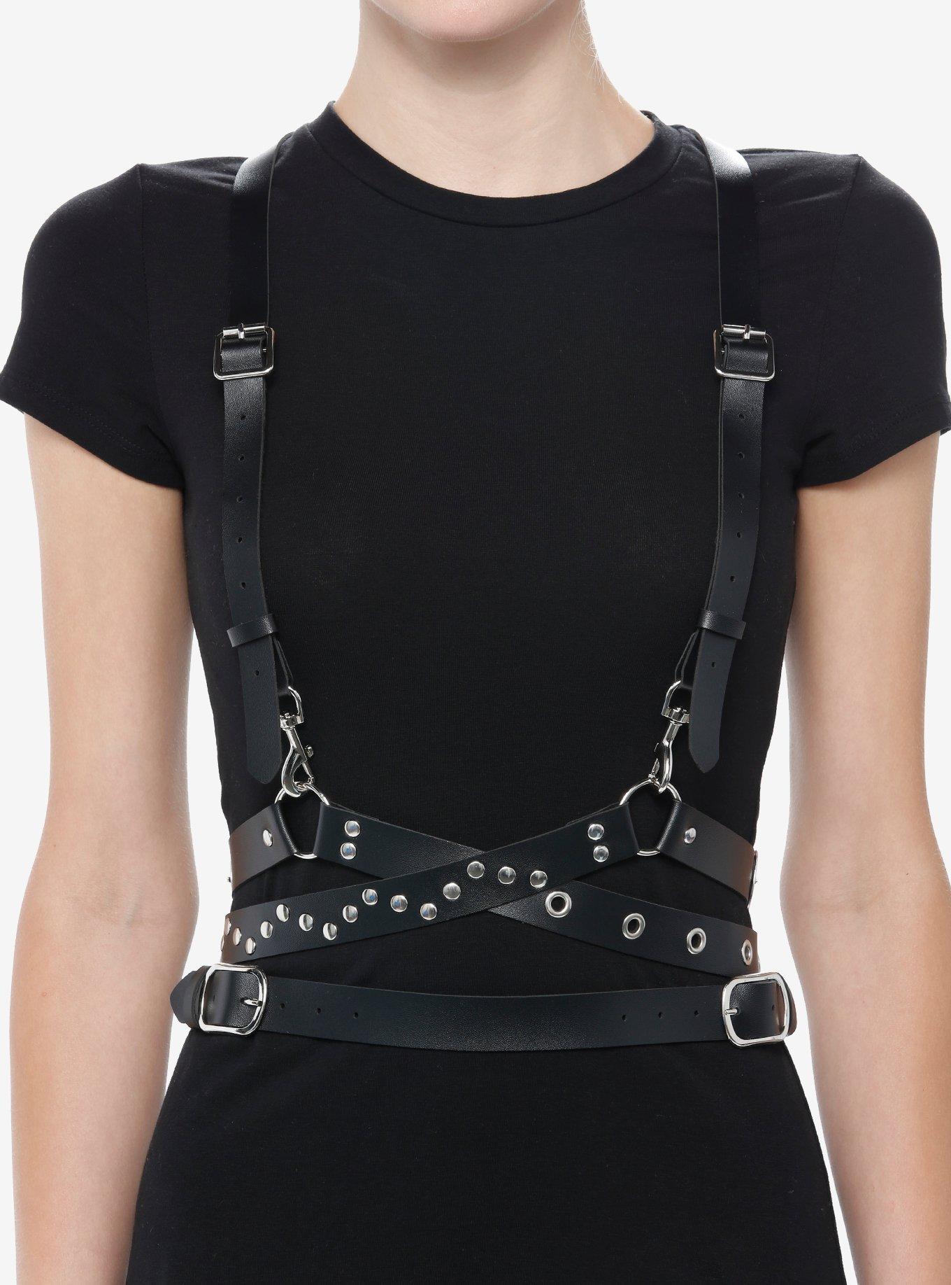 Black Grommet Crisscross Harness Hot Topic
