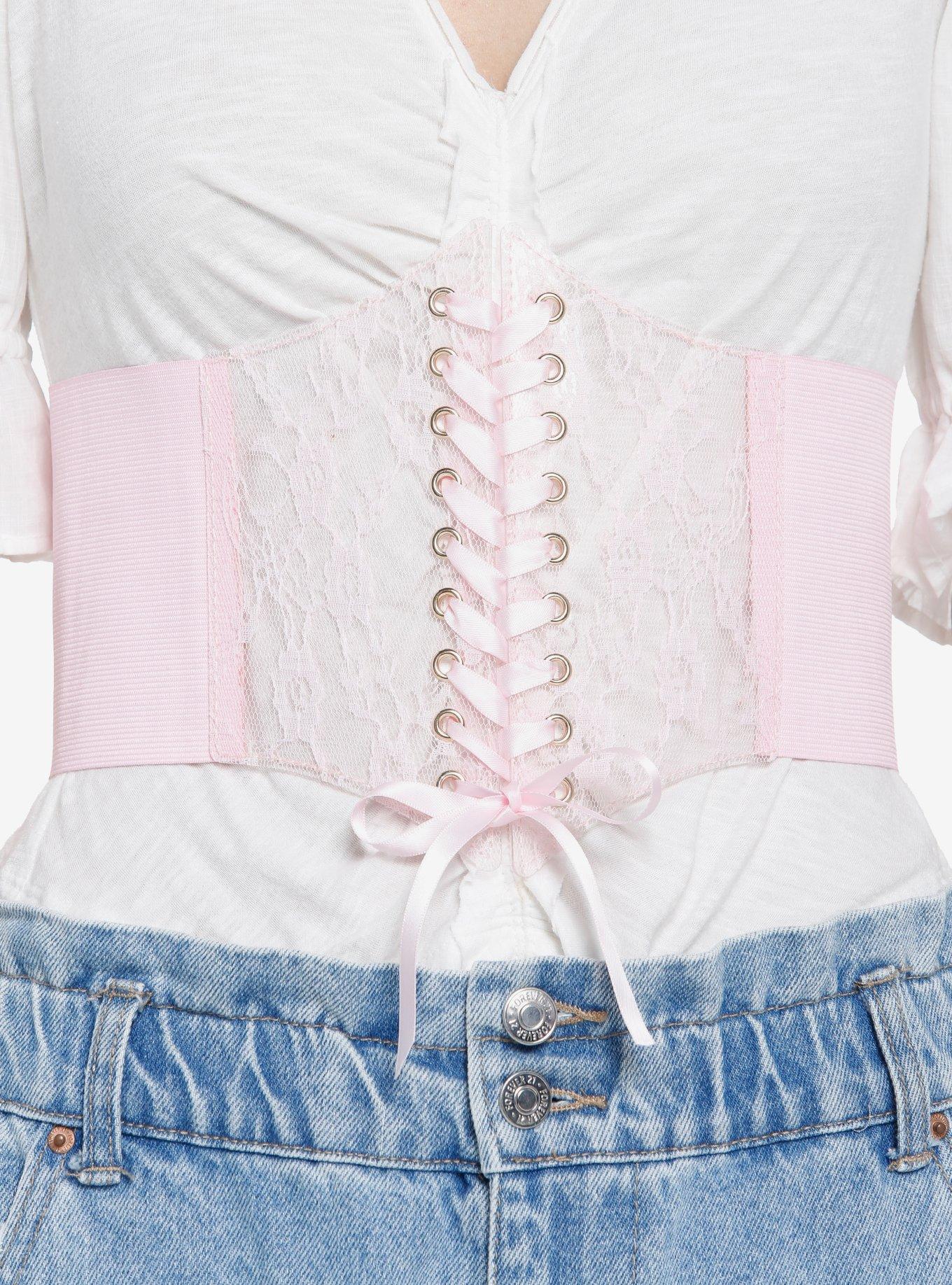 Pink Lace Underbust Corset | Hot Topic